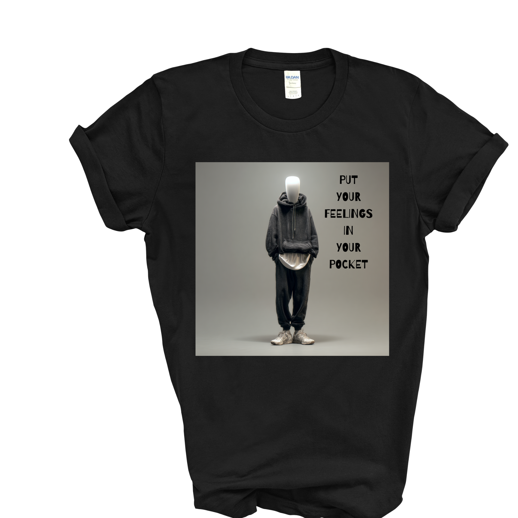 PUT YOUR FEELINGS IN YOUR POCKET TSHIRT – Doljon Icon